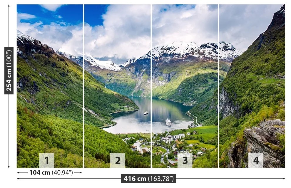 Fototapeta Fjord Norska 104x70