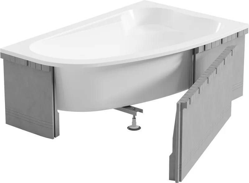 Mexen X-ST, polystyrenový plášť na rohovou vanu 240 cm, bílá, 55022-00