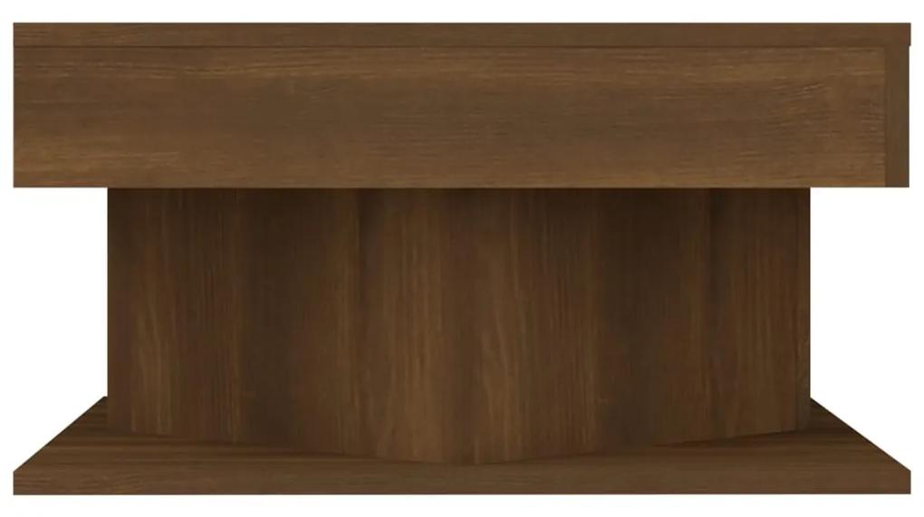 Konferenční stolek hnědý dub 57 x 57 x 30 cm kompozitní dřevo - Default Title