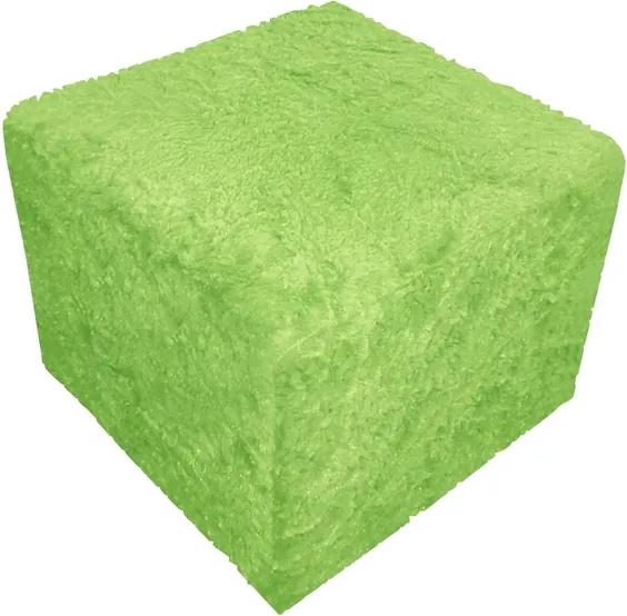Taburet Rocky, limetkově zelená látka
