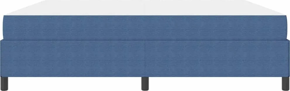 Rám postele s matrací Modrá 200 x 200 cm textil 3399143
