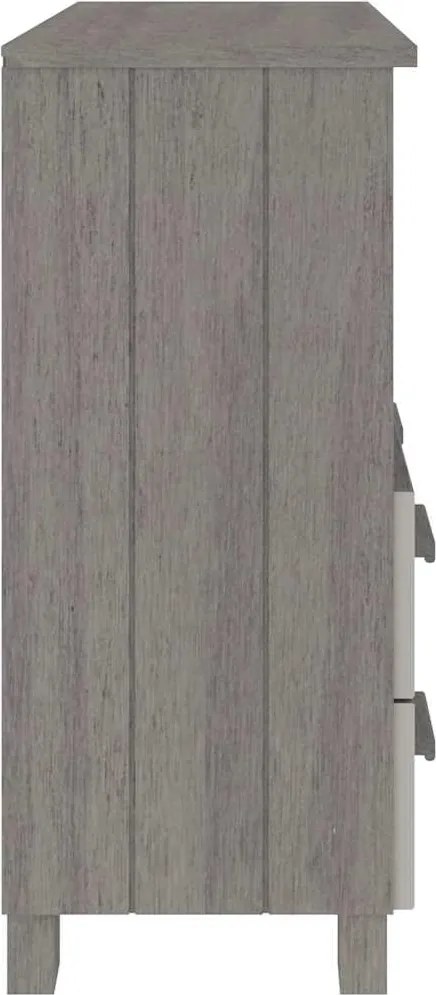 Příborník HAMAR světle šedý 85 x 35 x 80 cm masivní borovice 340499