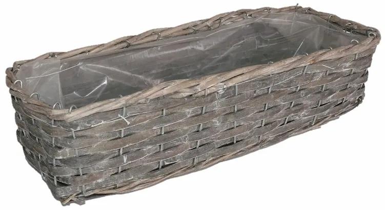 Košíkárna Truhlík proutěný šedý 40 cm