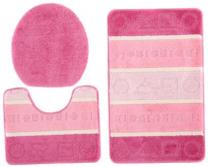 Sada koupelnových koberečků MULTI C5015 růžový FIGURY