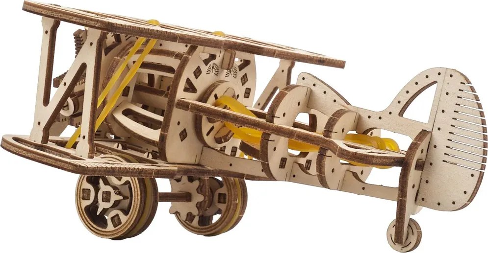 Ugears 3D mechanické puzzle Dvouplošník 84 ks