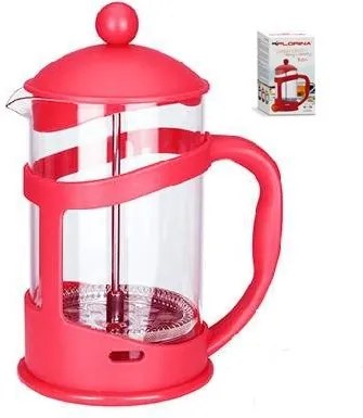 Konvice na kávu nebo čaj se sítkem Florina 350 ml červená pro tzv. French press