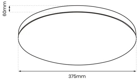 LED Stropní svítidlo SLIMI LED/24W/230V IP40 černá