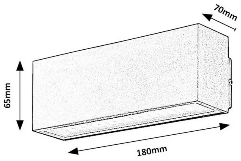 Rabalux 77075 venkovní nástěnné LED svítidlo Mataro 10 W, černá