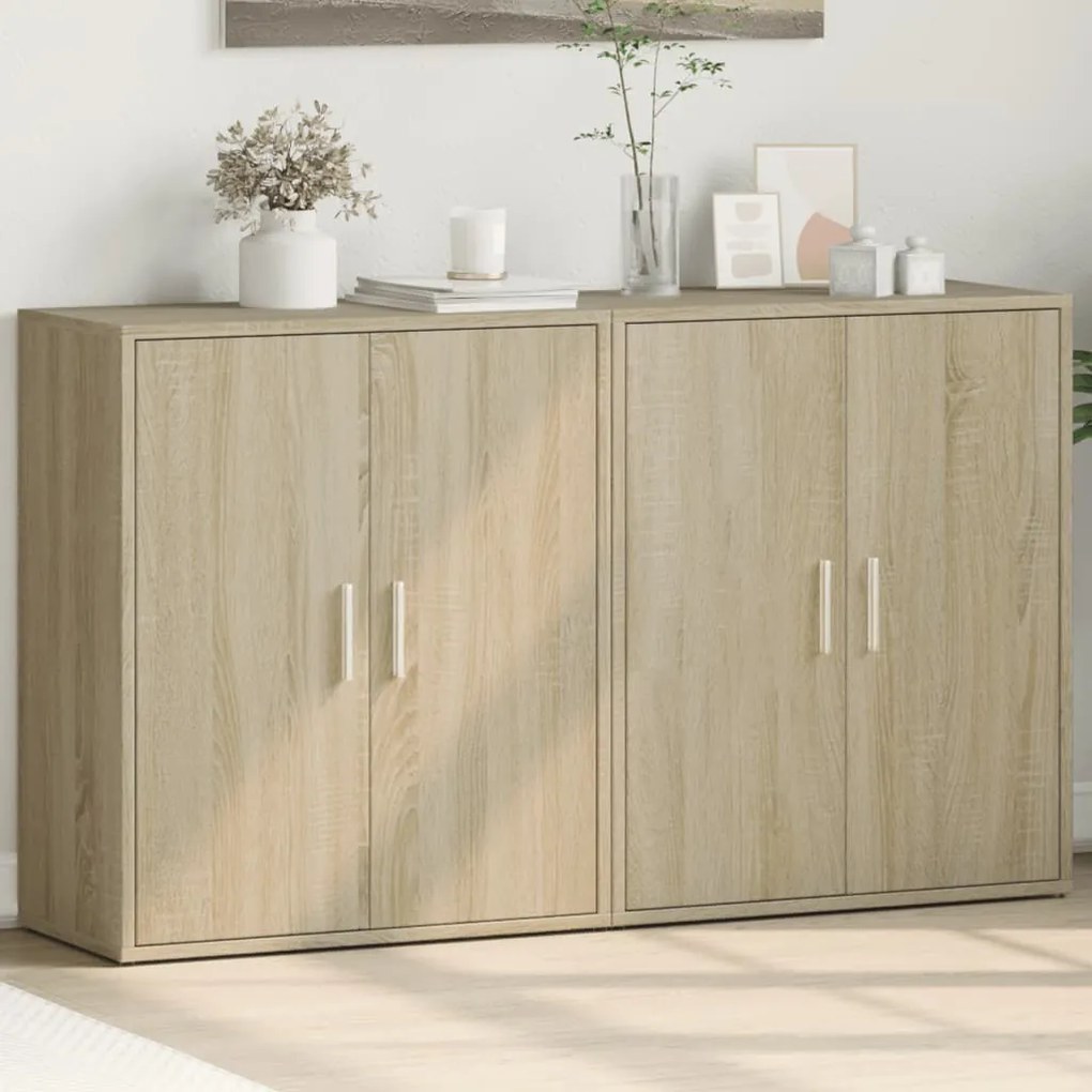 Příborníky 2 ks dub sonoma 60 x 31 x 70 cm kompozitní dřevo 3276541