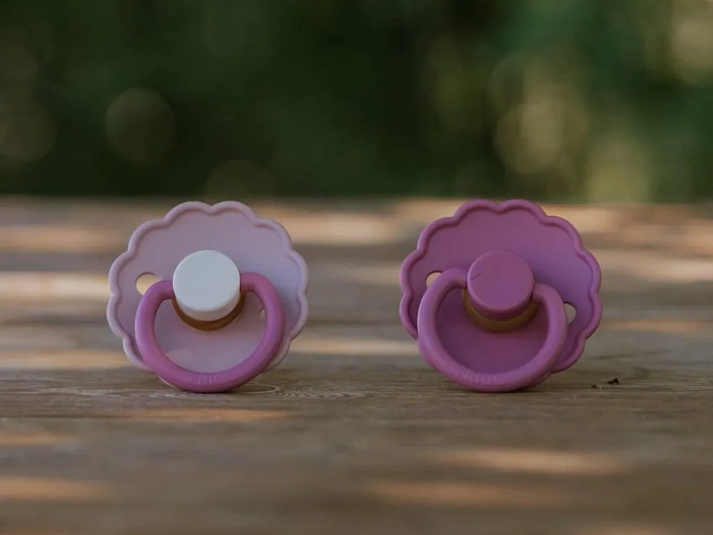 Frigg Dudlík Frigg Daisy 2-pack kaučuk vel.2 Peony/Cedar