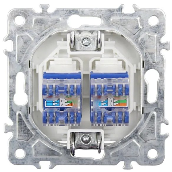 Elhard Datová zásuvka Royal 2xRJ45, bílá YK2122W
