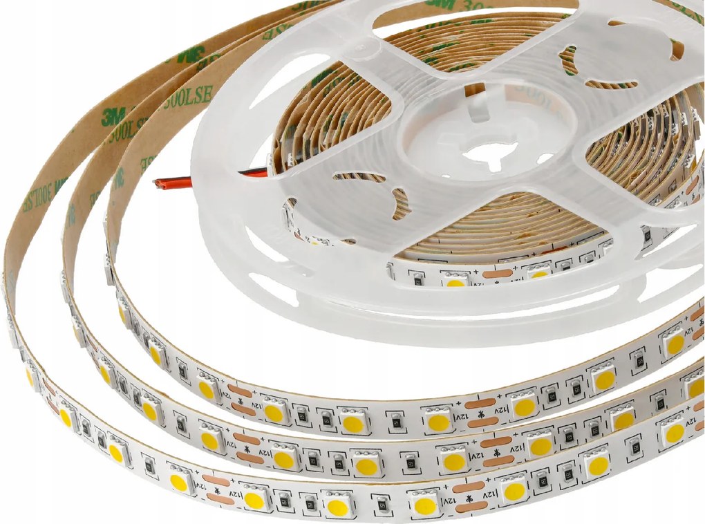 LED pásek 12V - 2835 - 9,6W - IP20 - NW - 1M