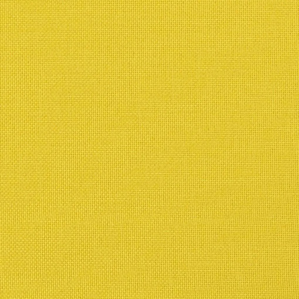 Křeslo s podnožkou světle žluté 60 cm textil 3201086