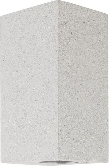 NV 9790551 Venkovní nástěnné svítidlo FUENTO bílý pískovec skleněný difuzor GU10 2x7W IP65 100-240V bez žárovky světlo nahoru a dolů - NOVA LUCE