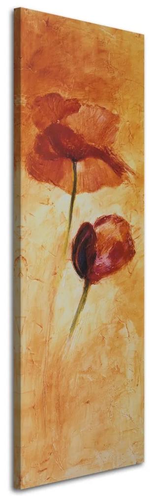 Obraz na plátně Červené máky Květina Akryl - 40x120 cm