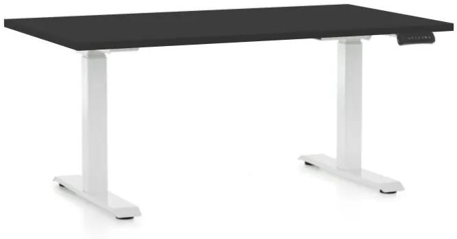 Výškově nastavitelný stůl OfficeTech C, 120 x 80 cm - bílá podnož Barva: Bílá