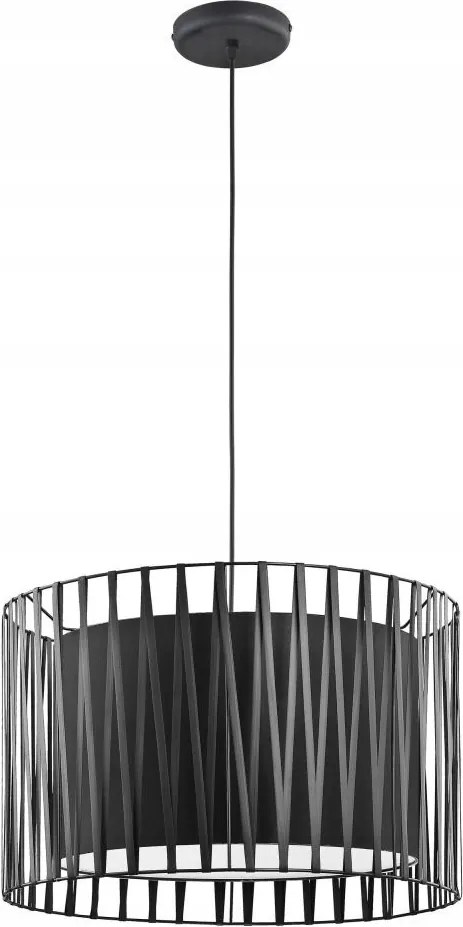 Černé dekorativní závěsné svítidlo do ložnice Harmony Black 1655 Tk Lighting