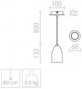 Rendl - Design Závěsná svítidlo Babades I Barva: Chrom