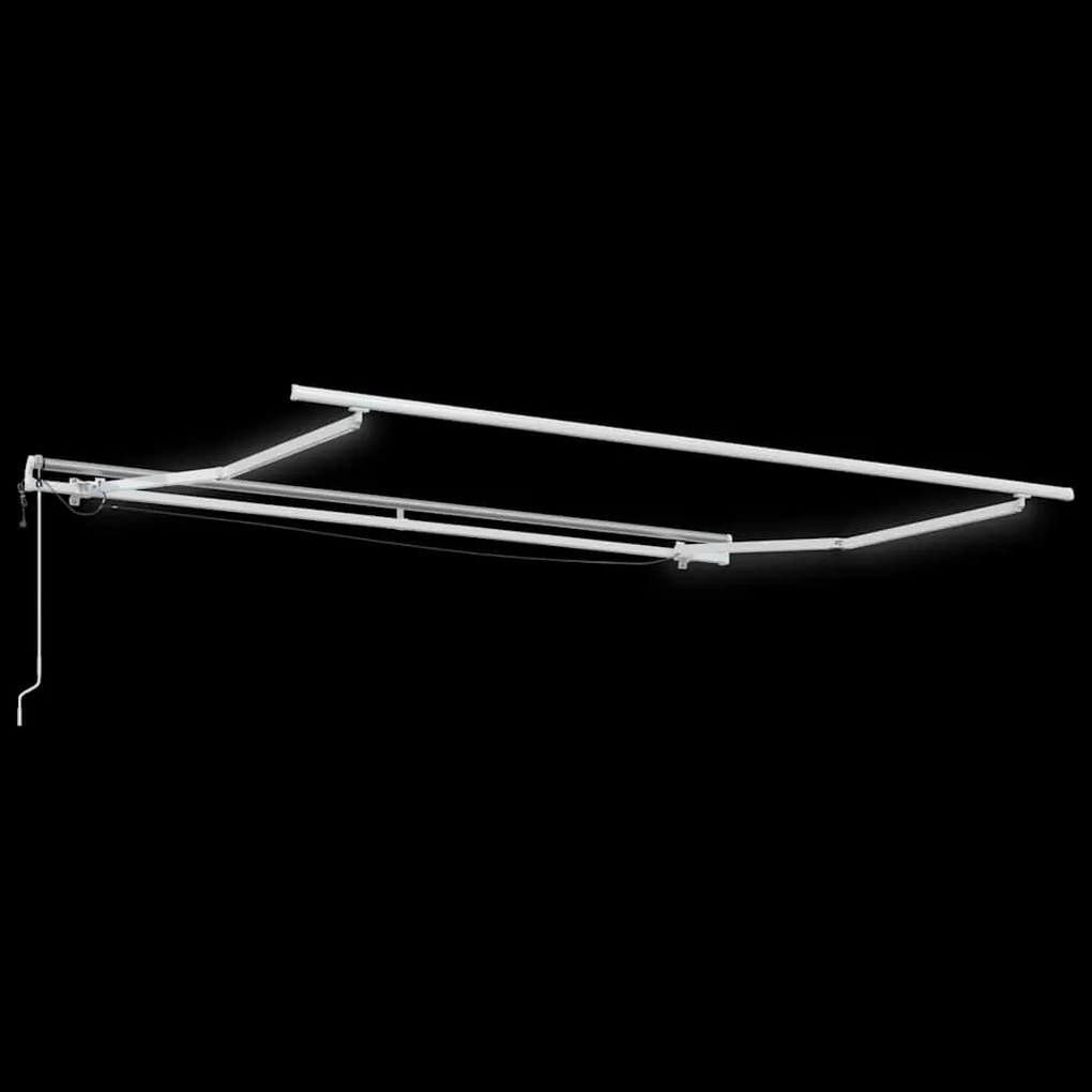 Automatická zatahovací markýza s LED antracit a bílá 300x250 cm 3215781