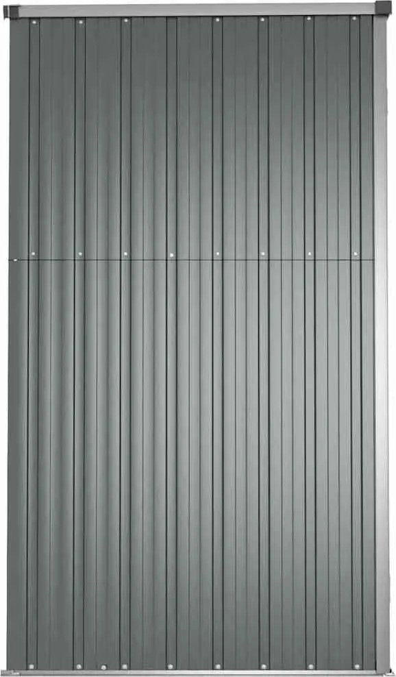 vidaXL Zahradní kůlna na nářadí 161x89x161 cm pozinkovaná ocel [316210] Barva: Hnědá