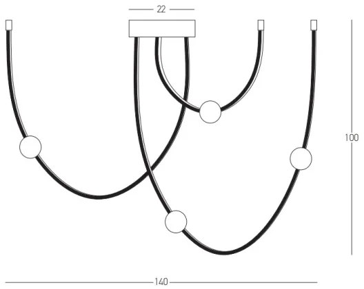 Zambelis 22248 - LED Stmívatelný lustr na lanku LED/42W/230V zlatá