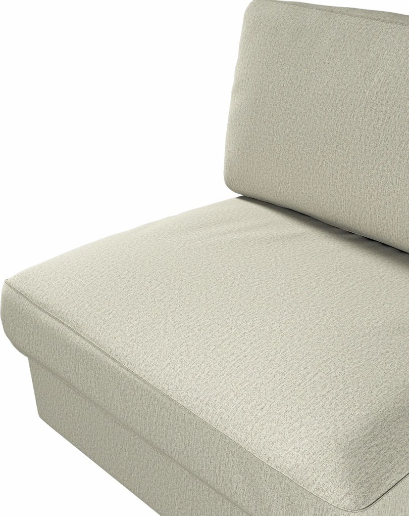 Potah na neskládací křeslo IKEA Kivik barva béžová látka pletený vzor