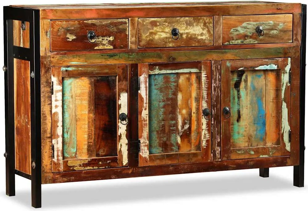 Příborník masivní recyklované dřevo 120 x 35 x 76 cm 243984