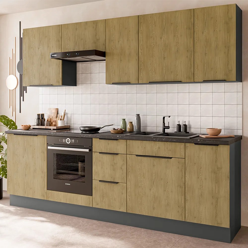 CREMONA ac | dolní skříňka 80 ZL 2F dřezová | 80 cm | antracit/cremona