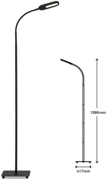 Briloner 1297-015 - LED Stmívatelná flexibilní stojací lampa LED/6,6W/230V