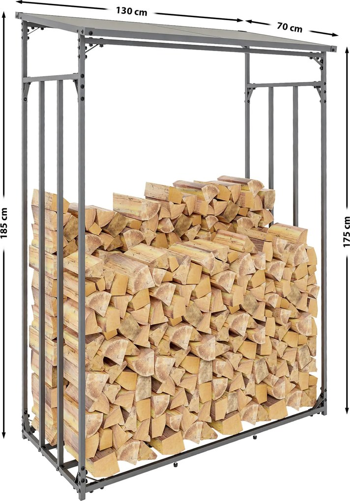 Přístřešek na palivové dřevo Ruston Aluminium L – antracitová