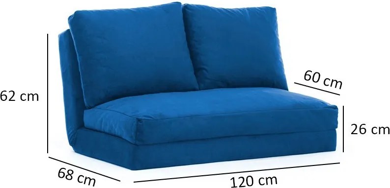 Dvoumístná futonová rozkládací pohovka Taida - výběr z 4 provedení