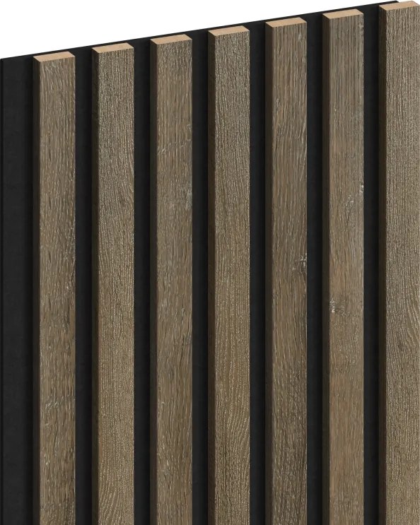Mexen Lam-F, akustické stěnové lamely 275 × 31,5 cm, filc 6 mm, dub espresso, S105-275317-2812-065