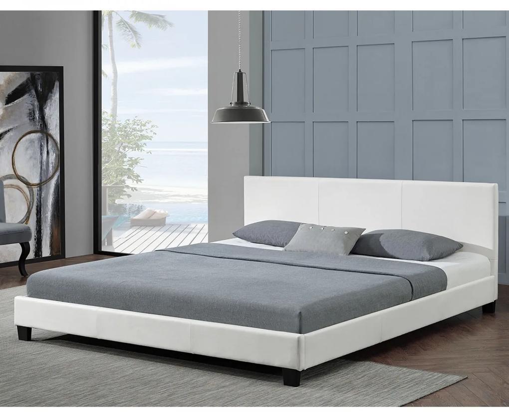 Goleto Čalouněná postel Barcelona 140 x 200 cm | bílá