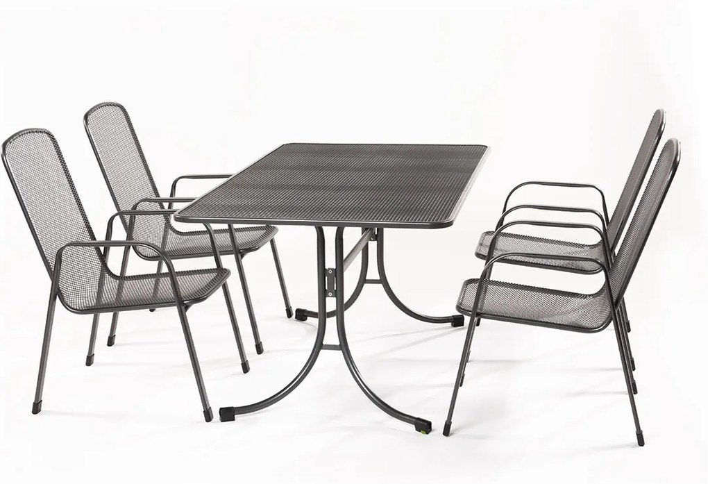 MWH Garland Bani 4+ - sestava nábytku z tahokovu (4x židle Savoy, 1x stůl Universal)