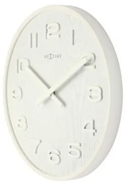 Designové nástěnné hodiny 3096wi Nextime Wood Wood Medium 35cm