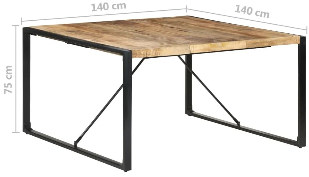 vidaXL Marketos Jídelní stůl 140 x 140 x 75 cm hrubé mangovníkové dřevo
