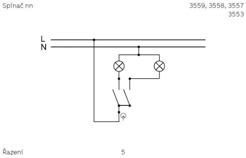 ABB Swing (L) vypínač č.5 hnědá 3557G-A05340 H1