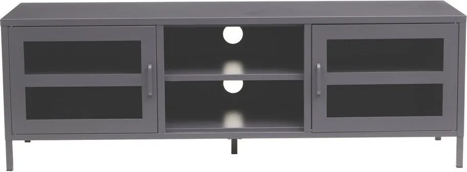 Šedý ocelový TV stolek 150x50x45 cm Acier – Premier Housewares