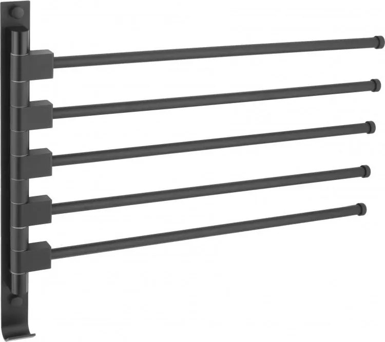 Erga Wieszak na ręczniki do łazienki ścienny uchwyt czarny -Yoka