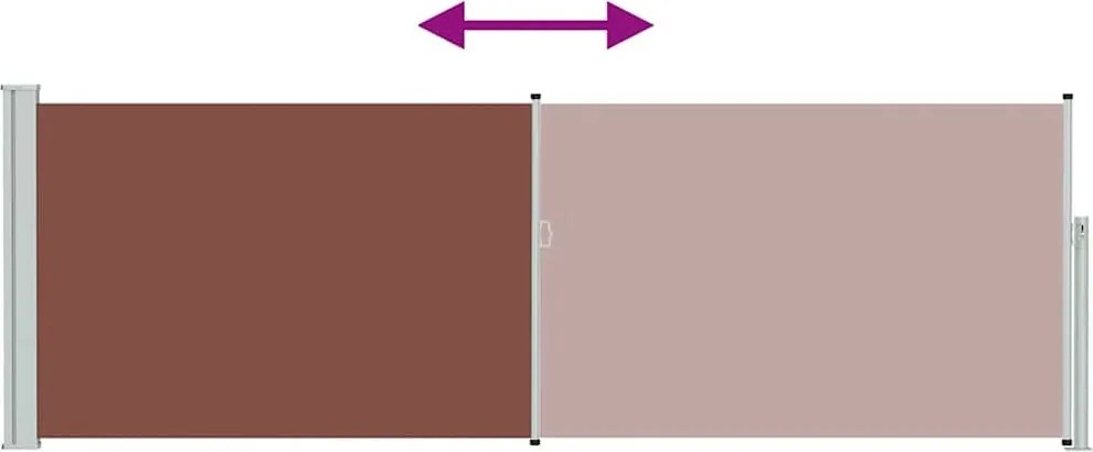 vidaXL Zatahovací boční markýza/zástěna na terasu 100 x 314 cm [48375] Barva: Černá