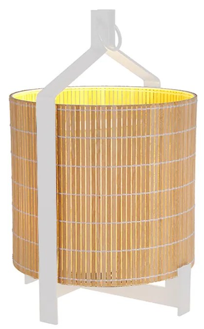 Stolní či podlahová designová lampička Fanal Table / Floor Barevná varianta: Bílá / Přírodní dřevo, Rozměr: ø295 mm x 480 mm