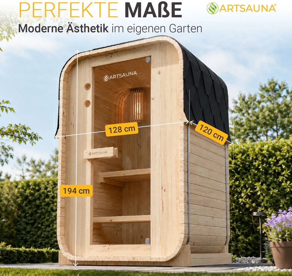 Artsauna Venkovní sauna Cube Nolvik Velikost: L