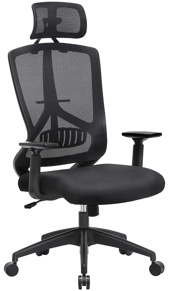 Kancelářská ergonomická židle, černá | SONGMICS