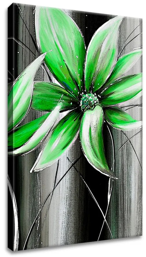 Gario Obraz na plátně Krásné zelené květiny Velikost: 70 x 100 cm
