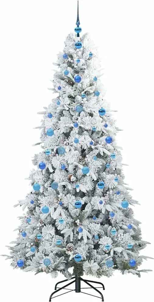 Umělý Skládací Vánoční Strom s stojanem Bílá 210 cm PE a PVC 3397504
