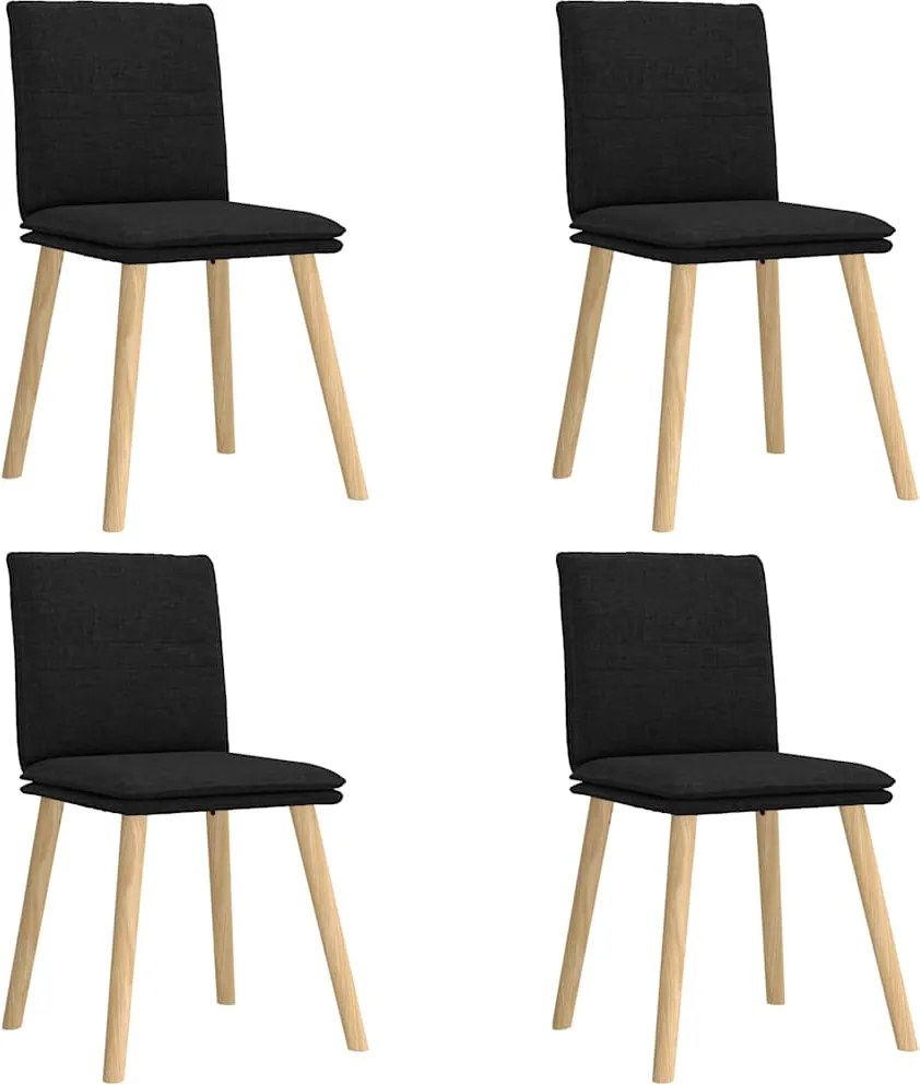 Jídelní židle 4 ks černé textil 3315357