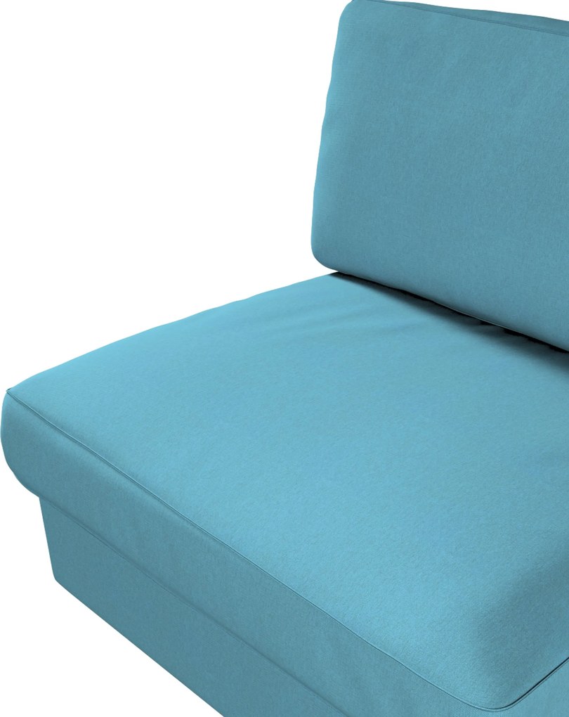 Potah na neskládací křeslo IKEA Kivik barva modrá látka pletený vzor