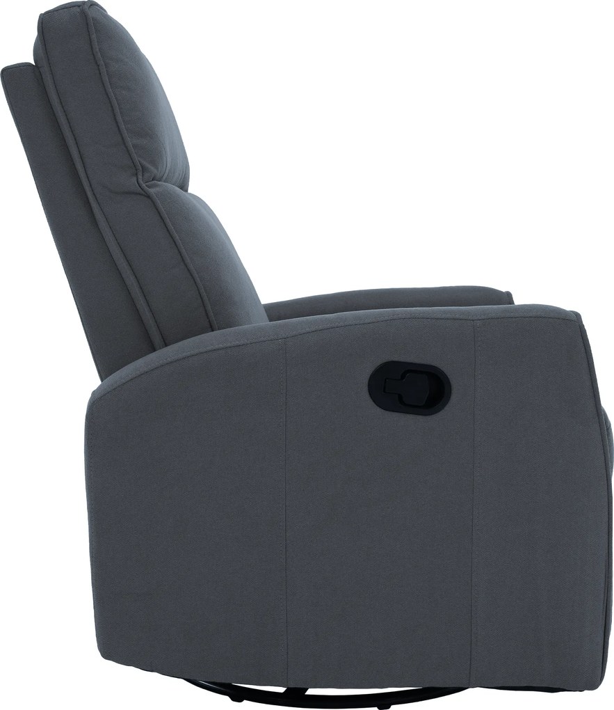 Relaxační otočné křeslo, šedá, MEKENZI