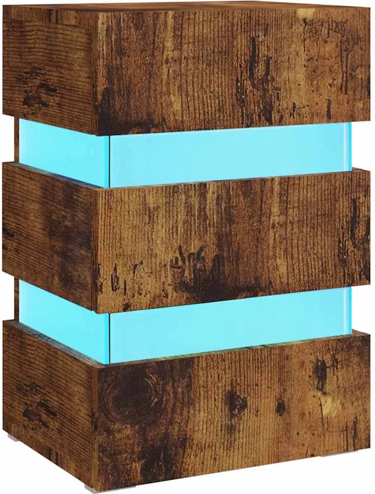 Noční stolek kouřový dub 45 x 35 x 67 cm kompozitní dřevo 326848