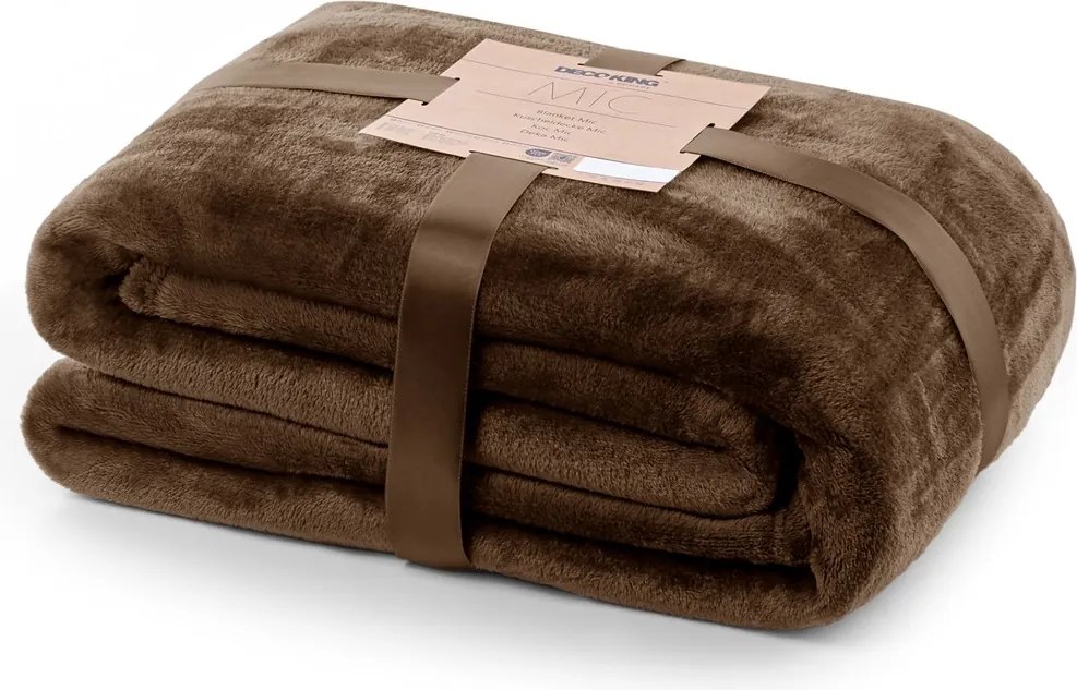 DecoKing Deka z mikrovlákna MIC 150/220x200 cm Barva: BROWN/hnědá, Rozměr: 150x200 cm